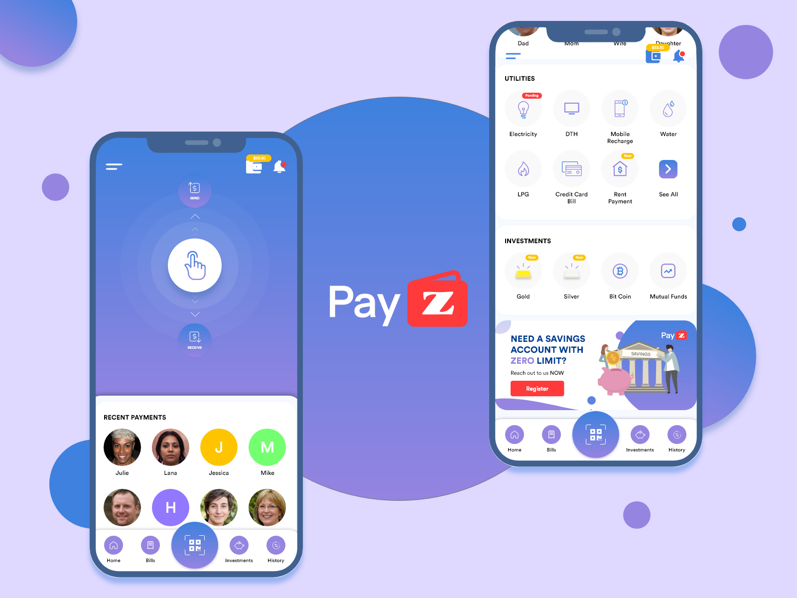PayZ Payment App by Archit Kumar on Dribbble