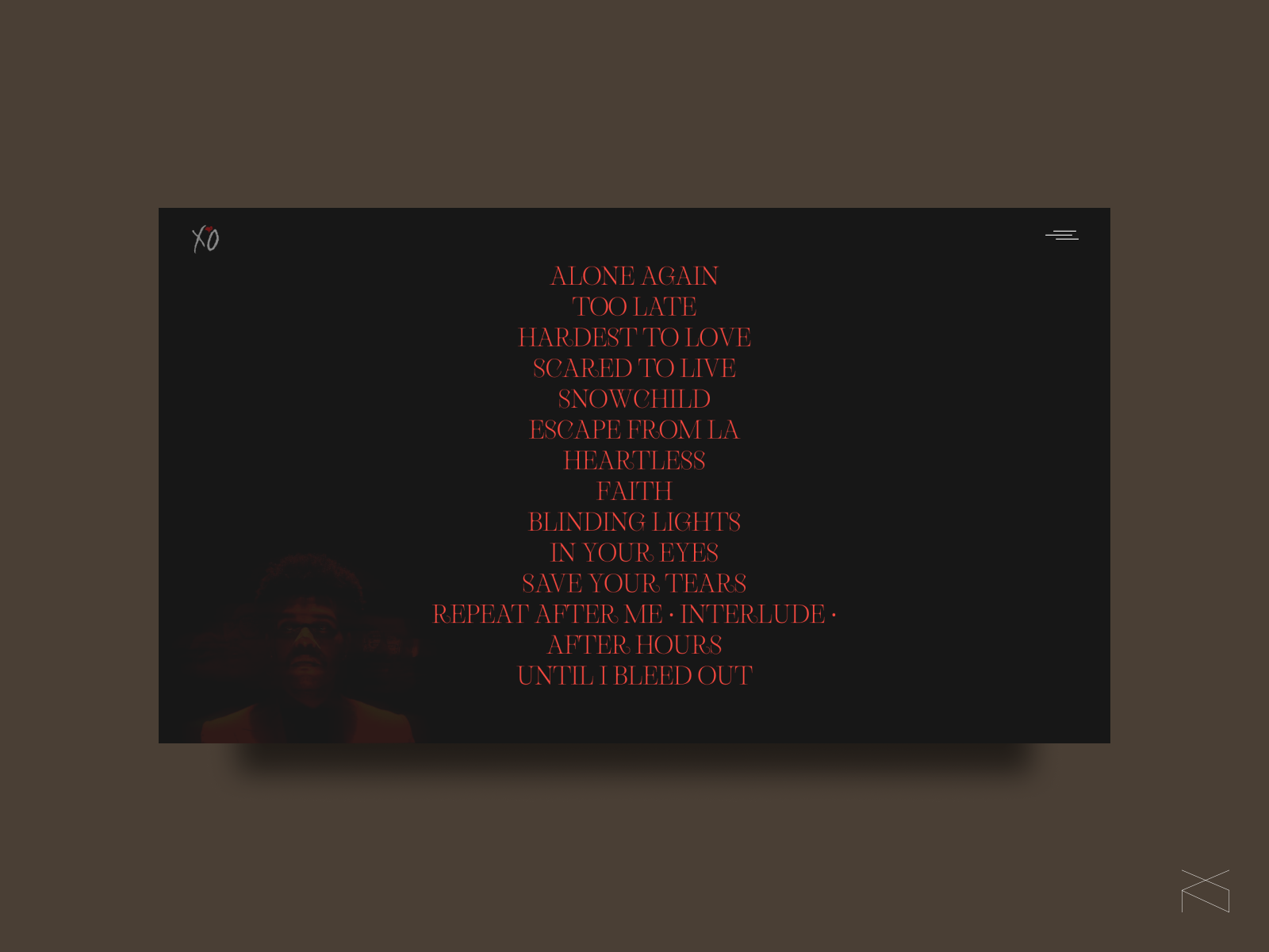 the weeknd - concept page 1/3 by Xavi Nogueres on Dribbble