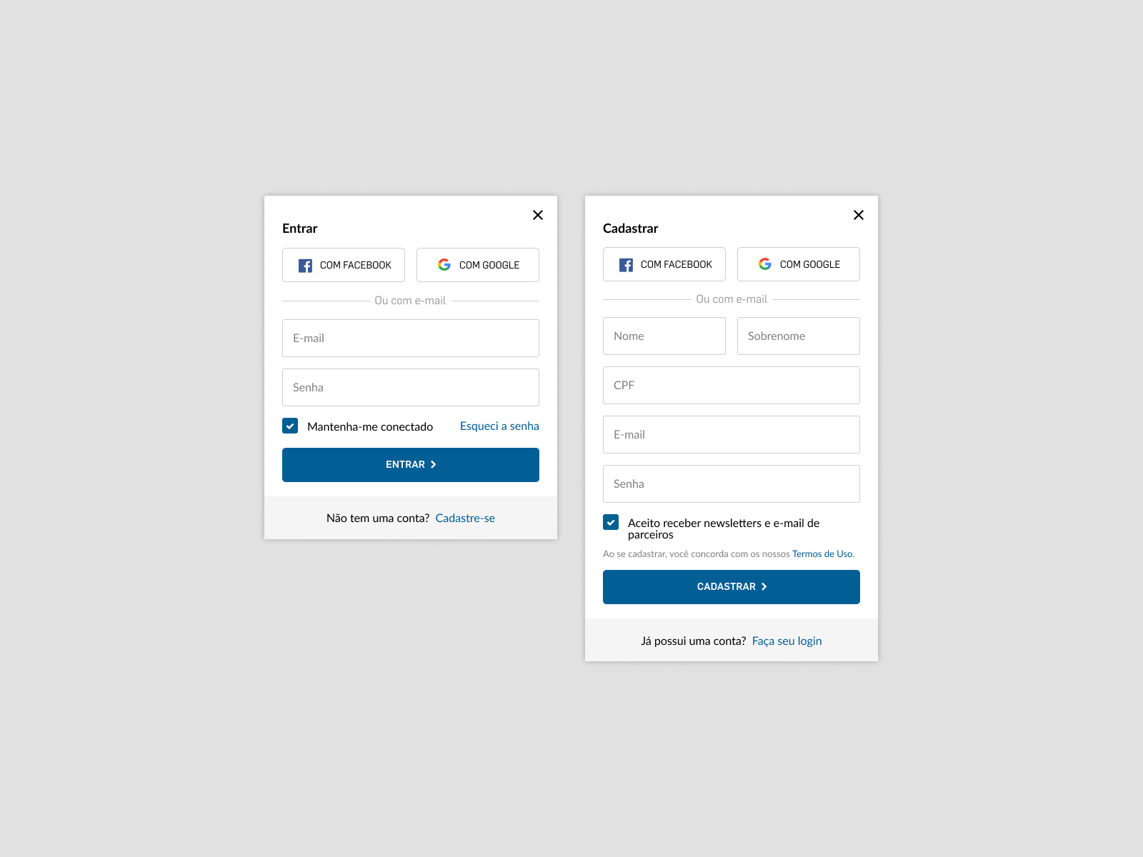 Login and Register Screen by Guto on Dribbble