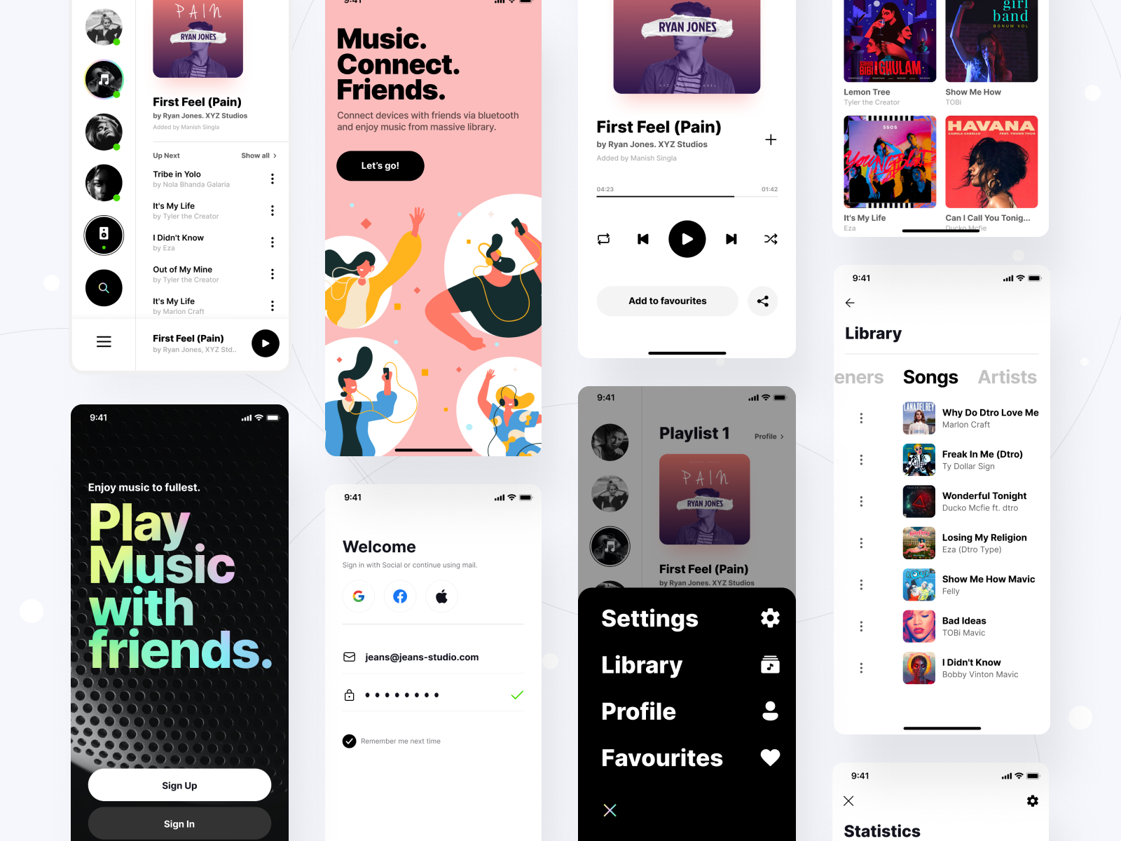 UI/UX Music & Podcast App Design by msdesigns on Dribbble