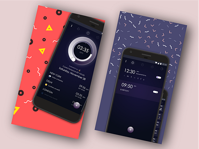 Clock UI by msdesigns on Dribbble