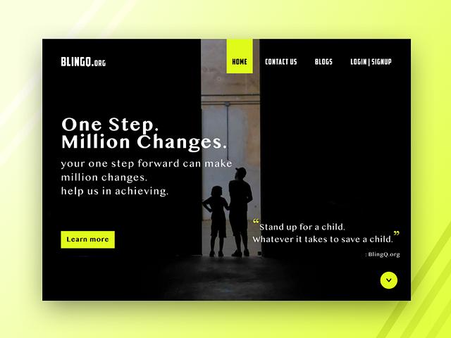 NGO Landing Page by msdesigns on Dribbble