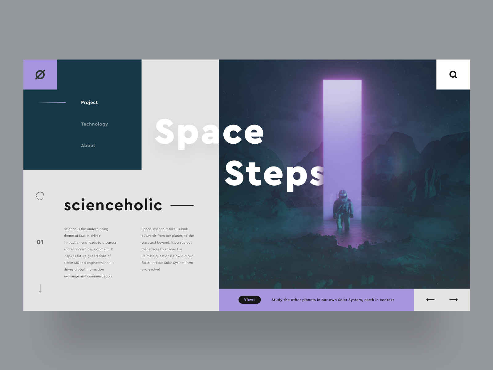 UI Design // Space Steps - Know more about our solar system by ...