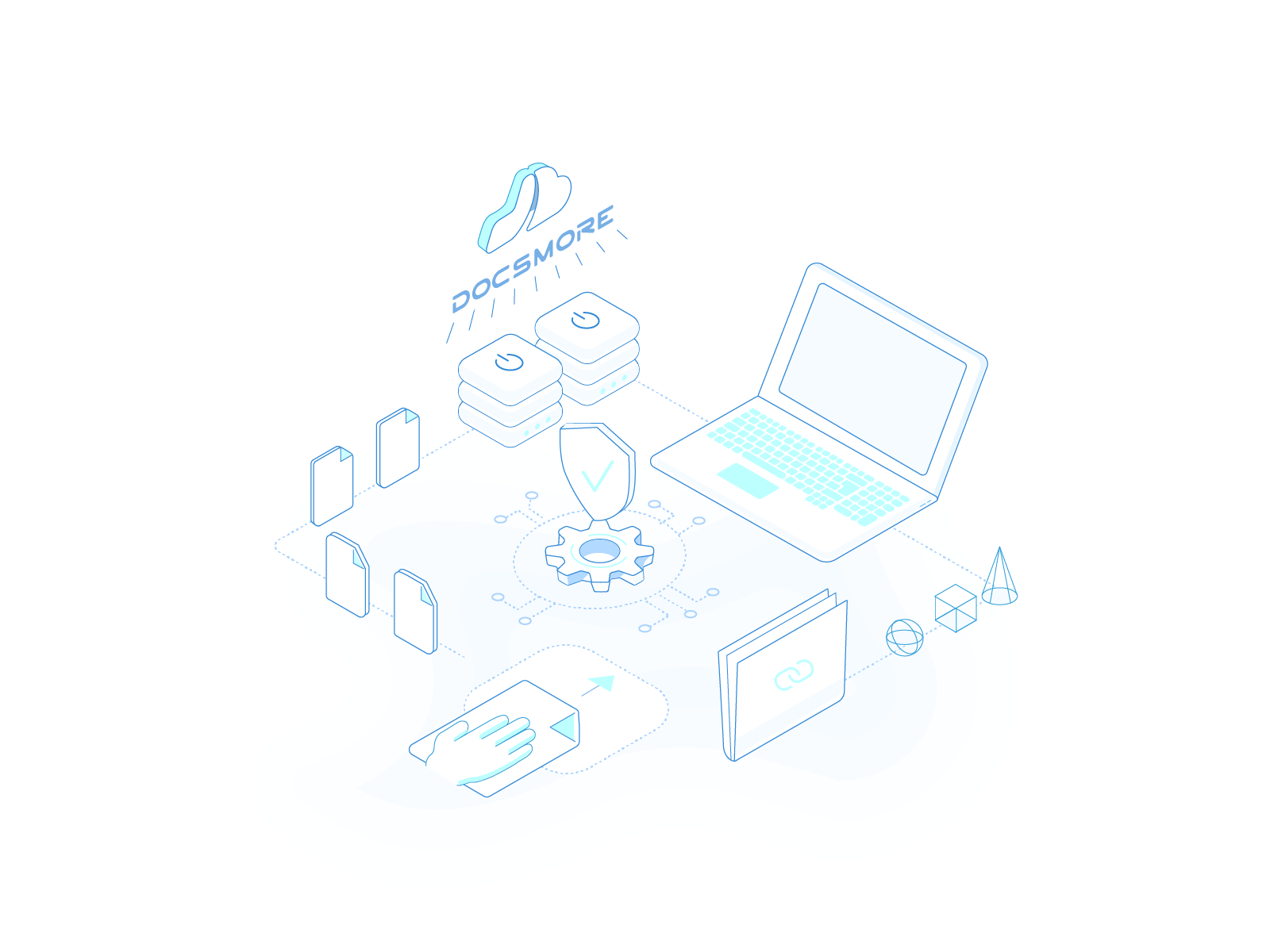 Isometric Illustration Upload File for Docsmore #2 by Orbitlix on Dribbble