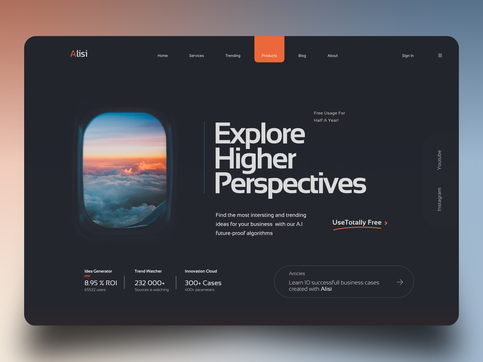 Hero image for AI prediction tool by Orbitlix on Dribbble