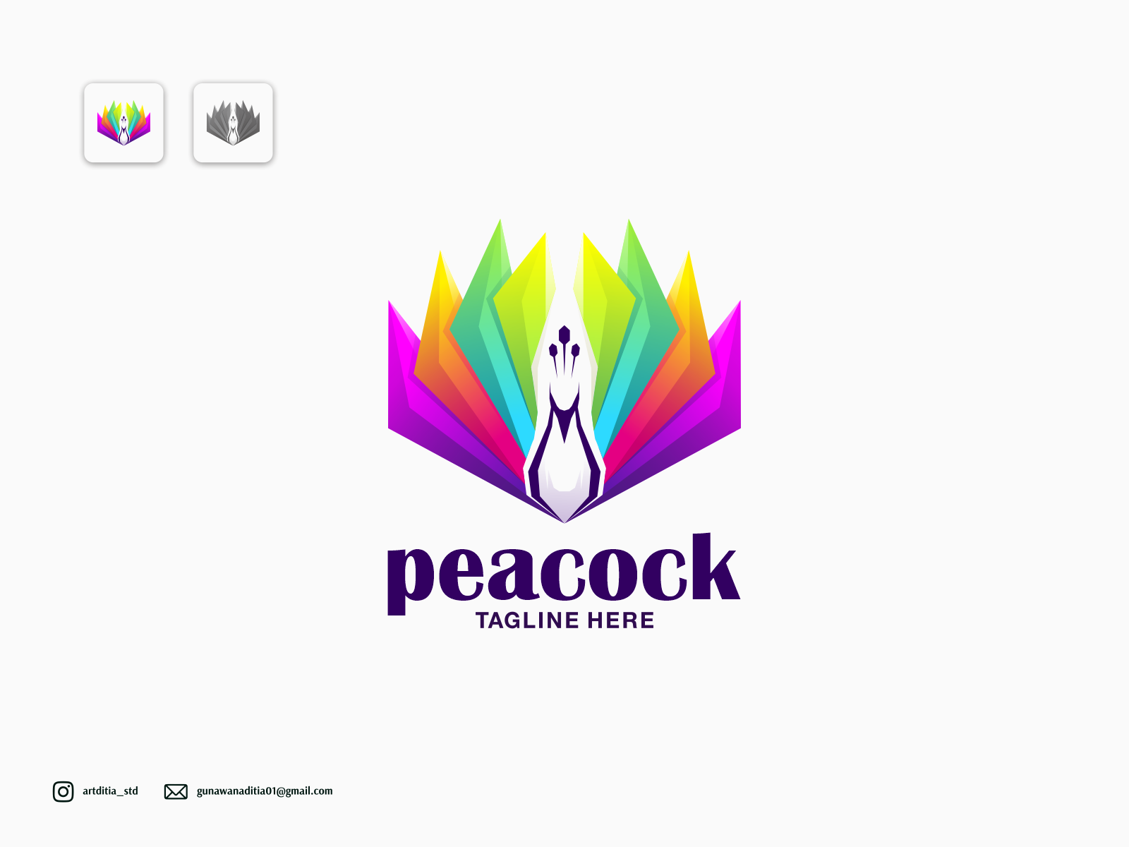 peacock logo by artditia_std on Dribbble