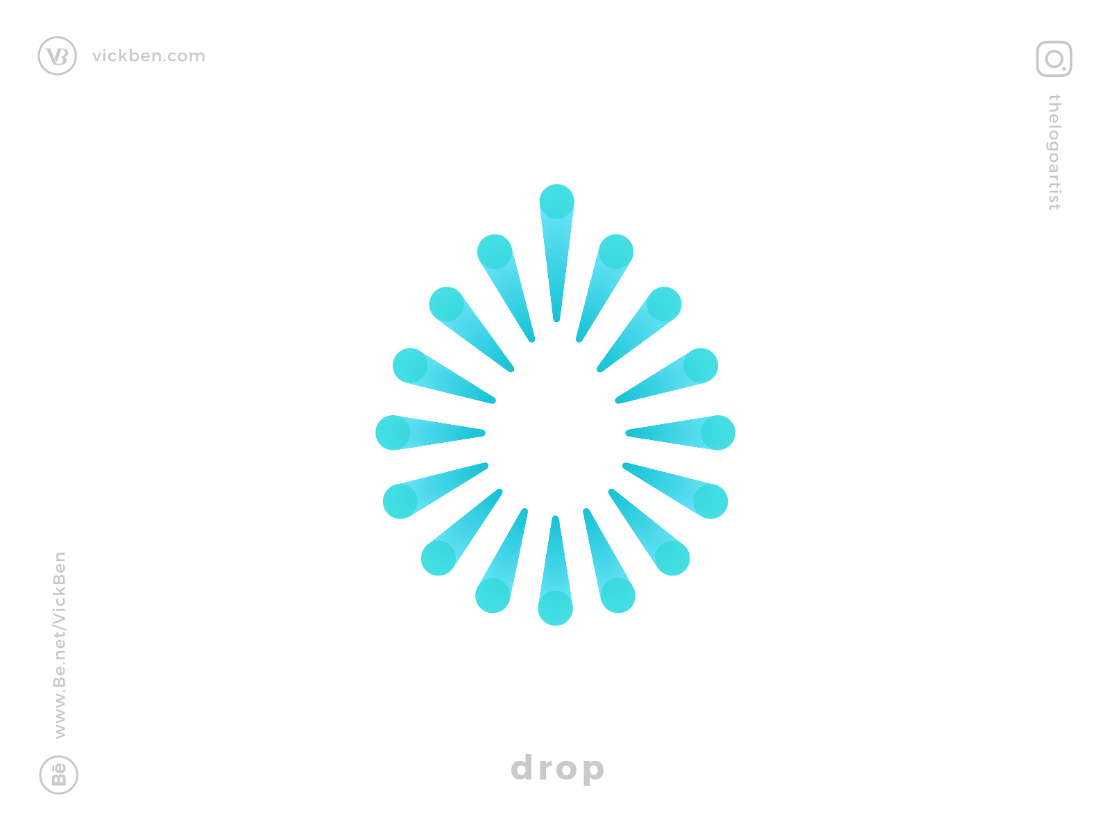 Drop. by Logo Designer, Vick Ben for The Designify on Dribbble