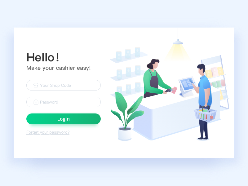 Cashier System landing page Ⅱ by Frandy for Reborn Design on Dribbble