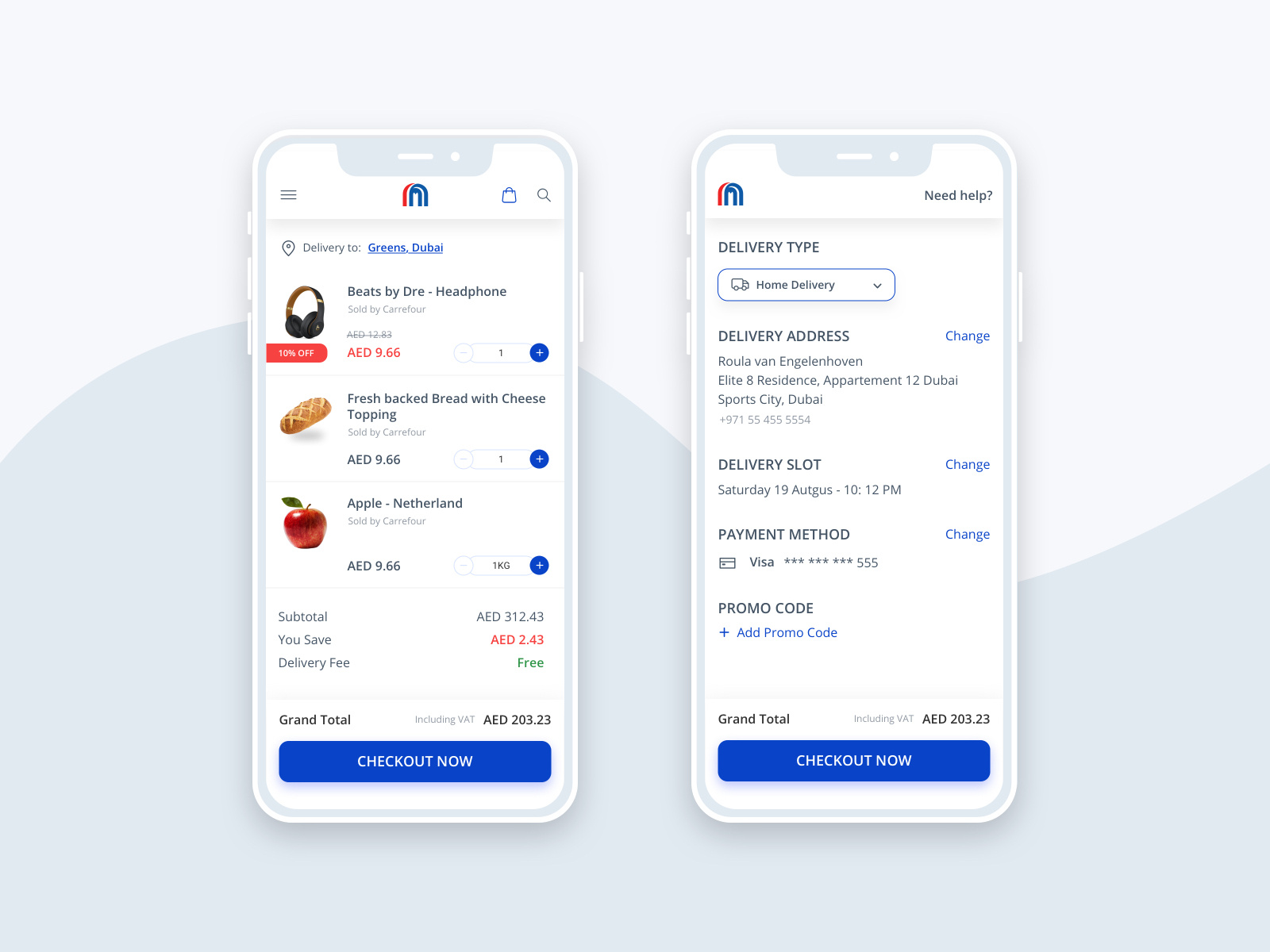 Cart & checkout page for mobile web by Roula Assafo on Dribbble