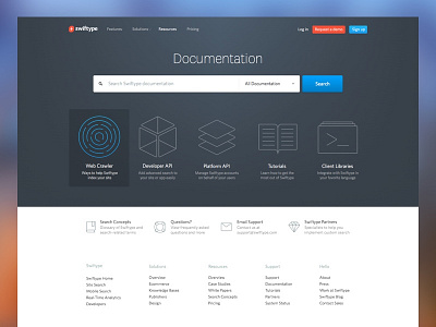 Documentation by Casey Zumwalt for Swiftype on Dribbble