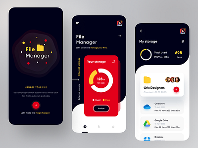 File Manager App by Sajon for Fireart Studio on Dribbble