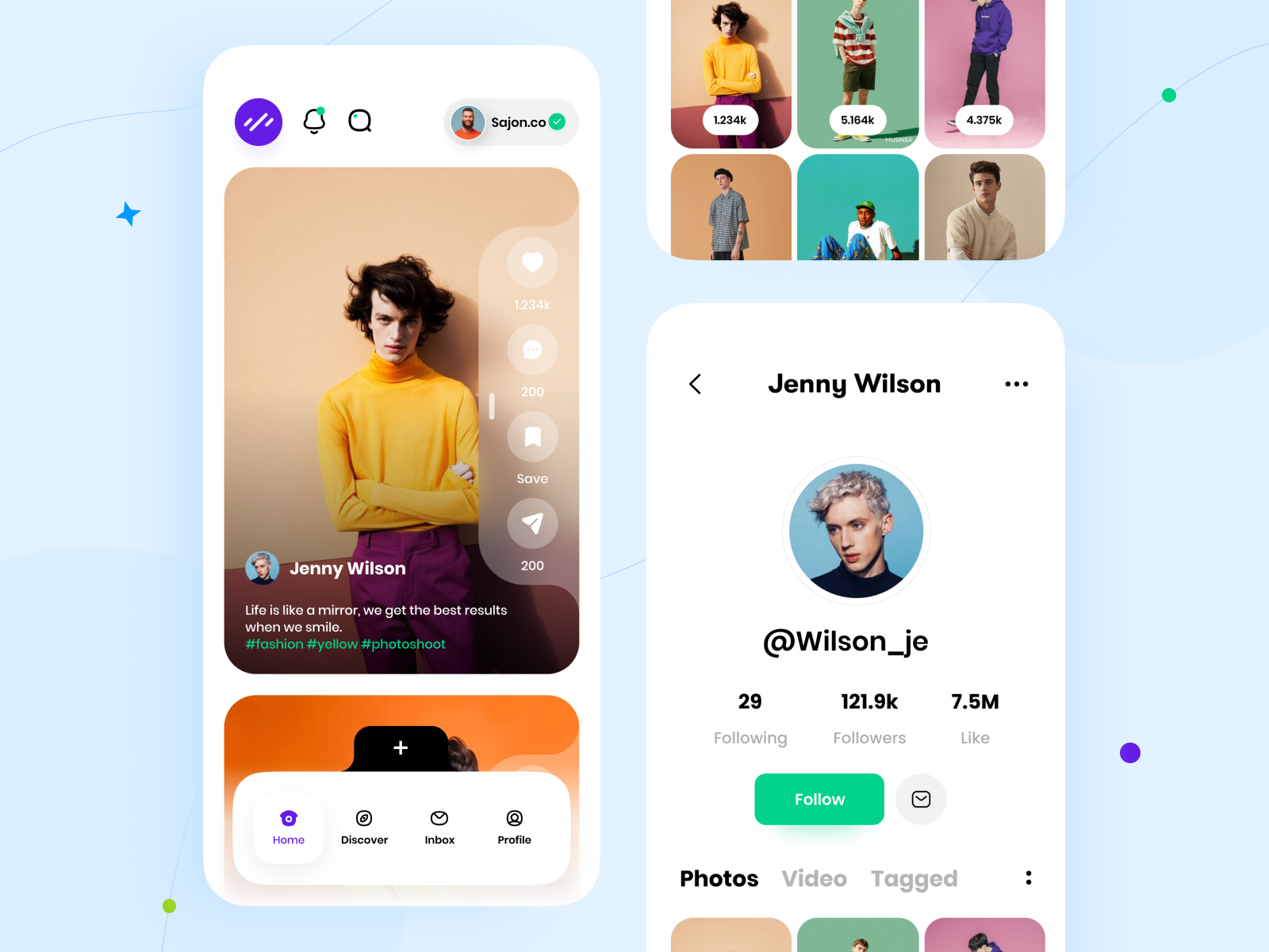 Social Media App by Sajon for Orix Creative on Dribbble