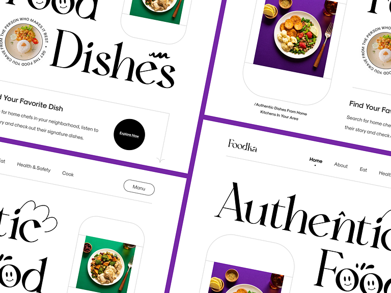 Restaurant Web Header. by Sajon for Orix Creative on Dribbble