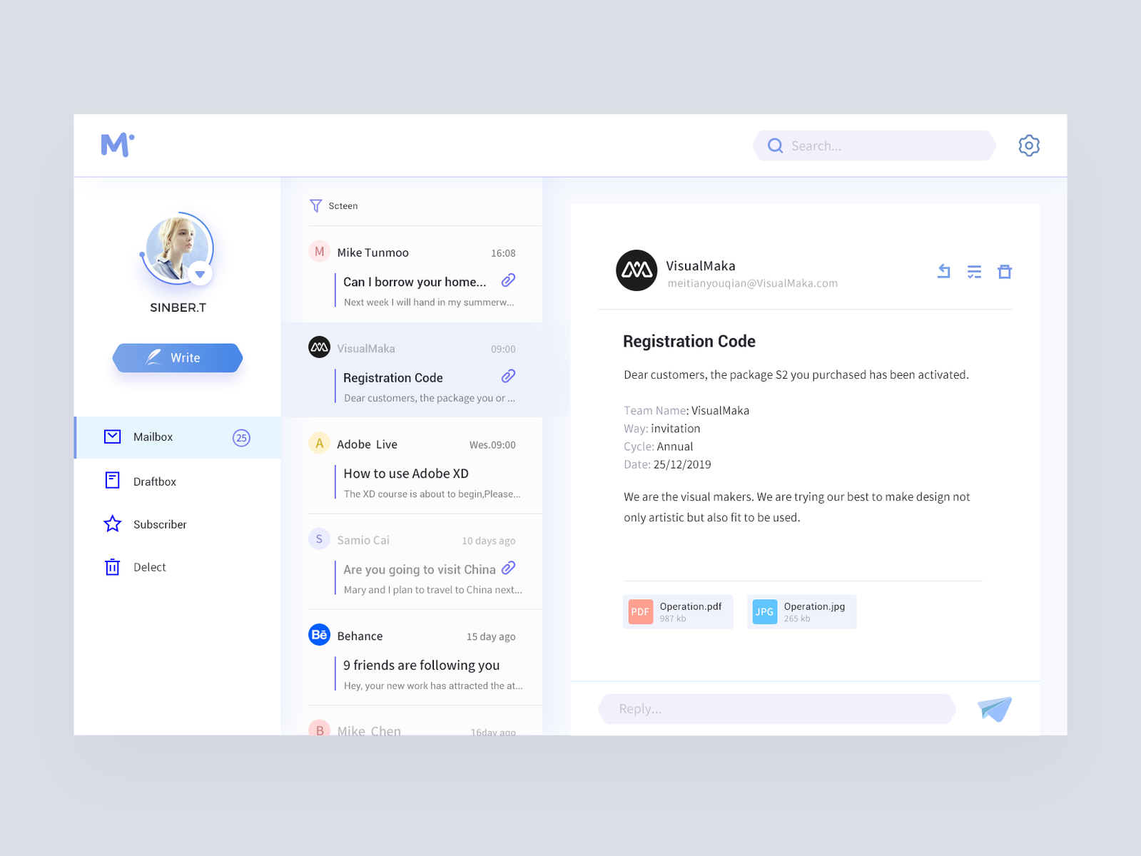 Email by Sinbar.T for VisualMaka on Dribbble