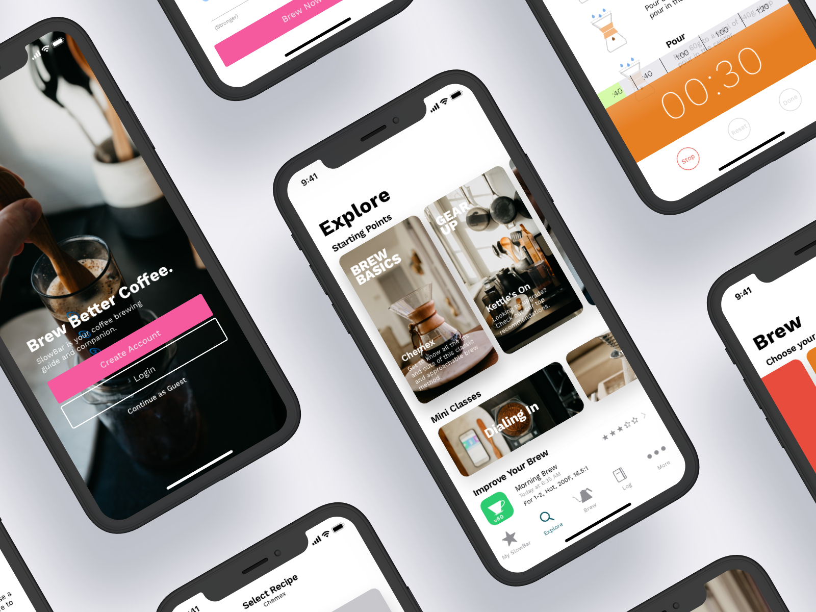 SlowBar App by Collin Sansom on Dribbble
