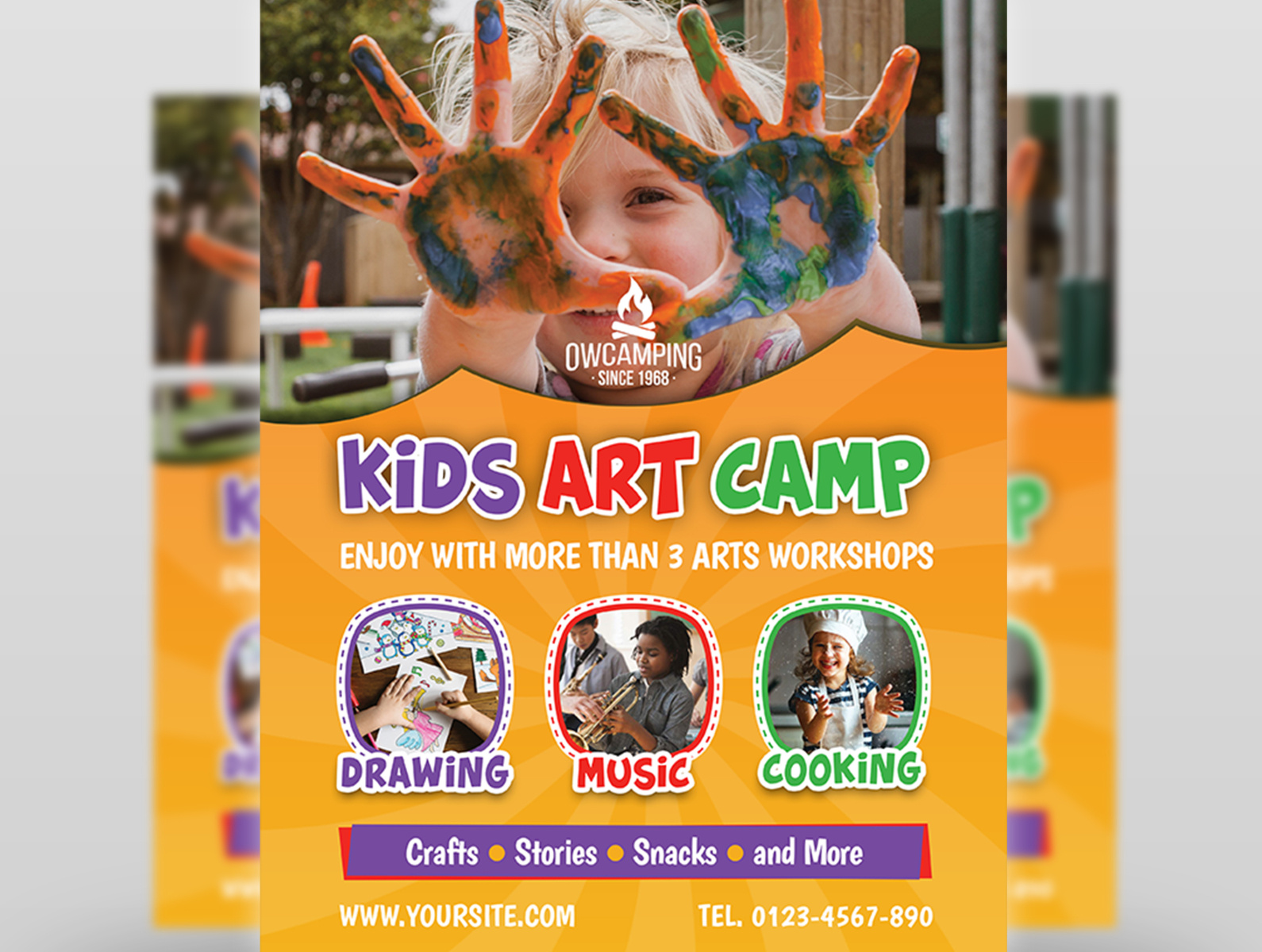 Kids Art Camp Flyer Template by OWPictures on Dribbble