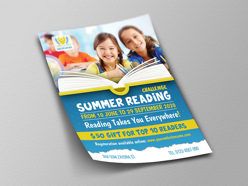 Summer Reading Flyer Template by OWPictures on Dribbble