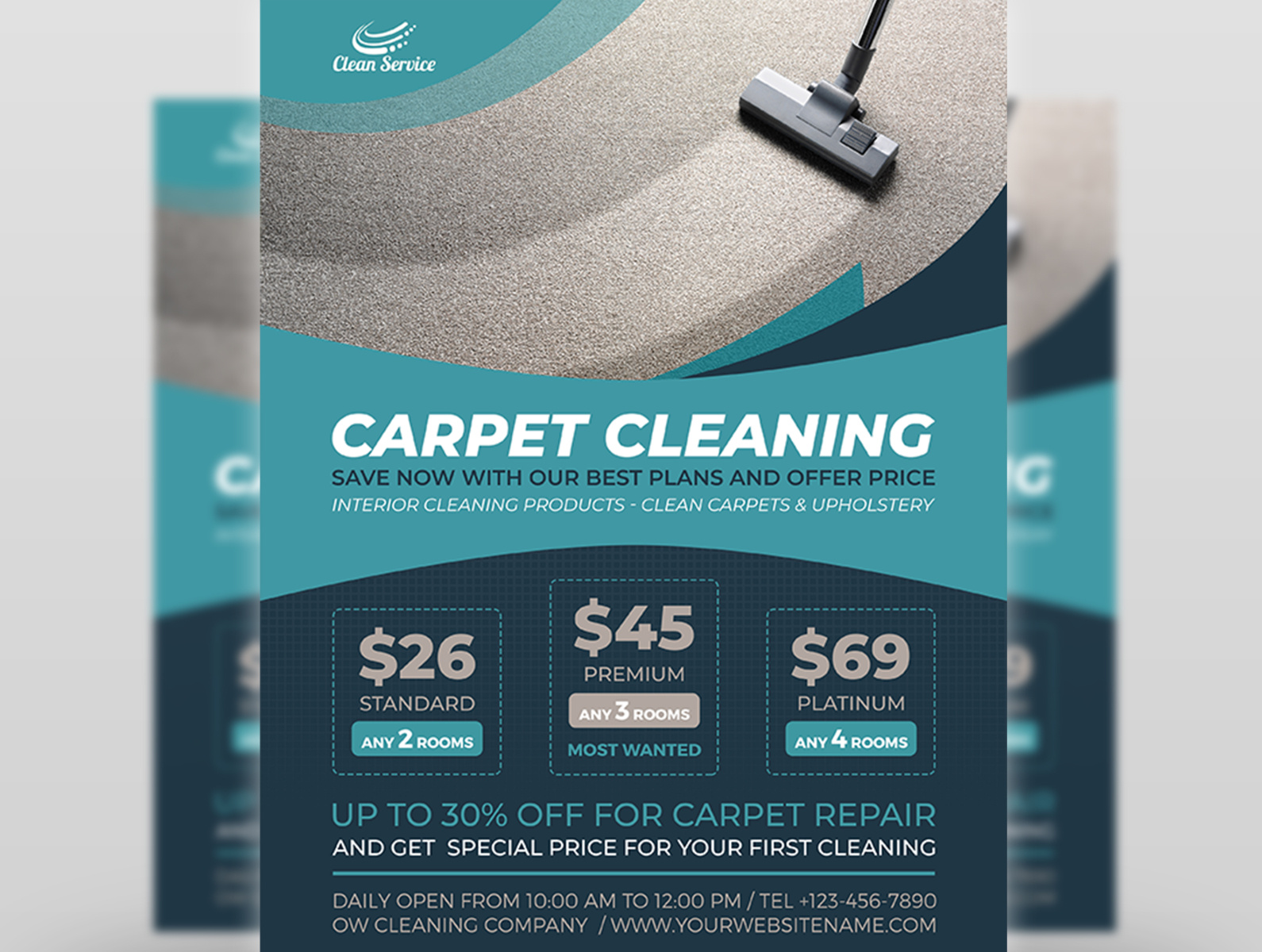 Carpet Cleaning Services Flyer Template By OWPictures On Dribbble