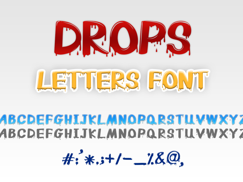Drops Letters Font by OWPictures on Dribbble