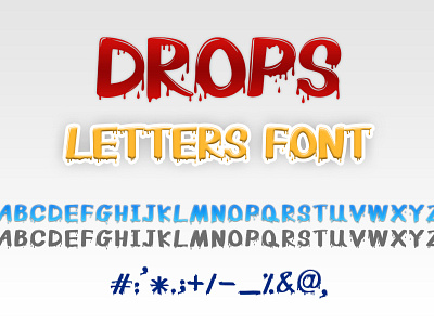 Drops Letters Font by OWPictures on Dribbble