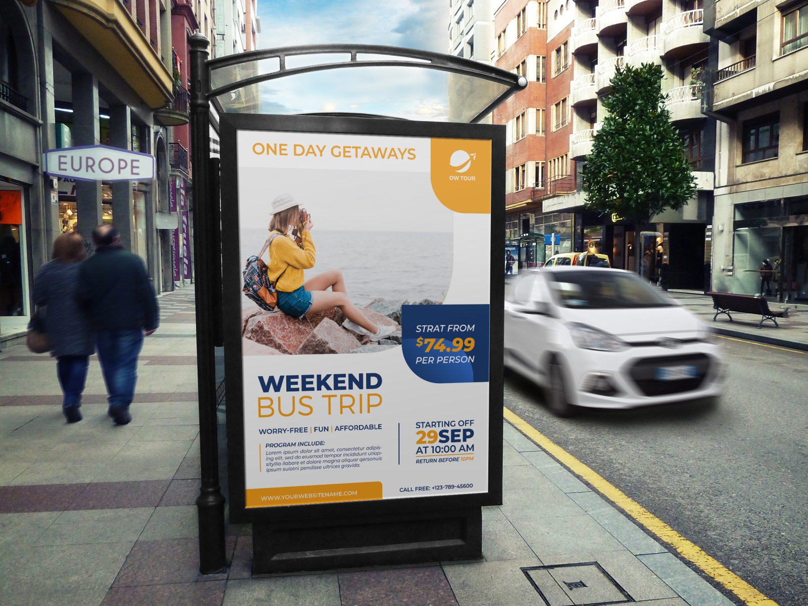Bus Trip Poster Template by OWPictures on Dribbble