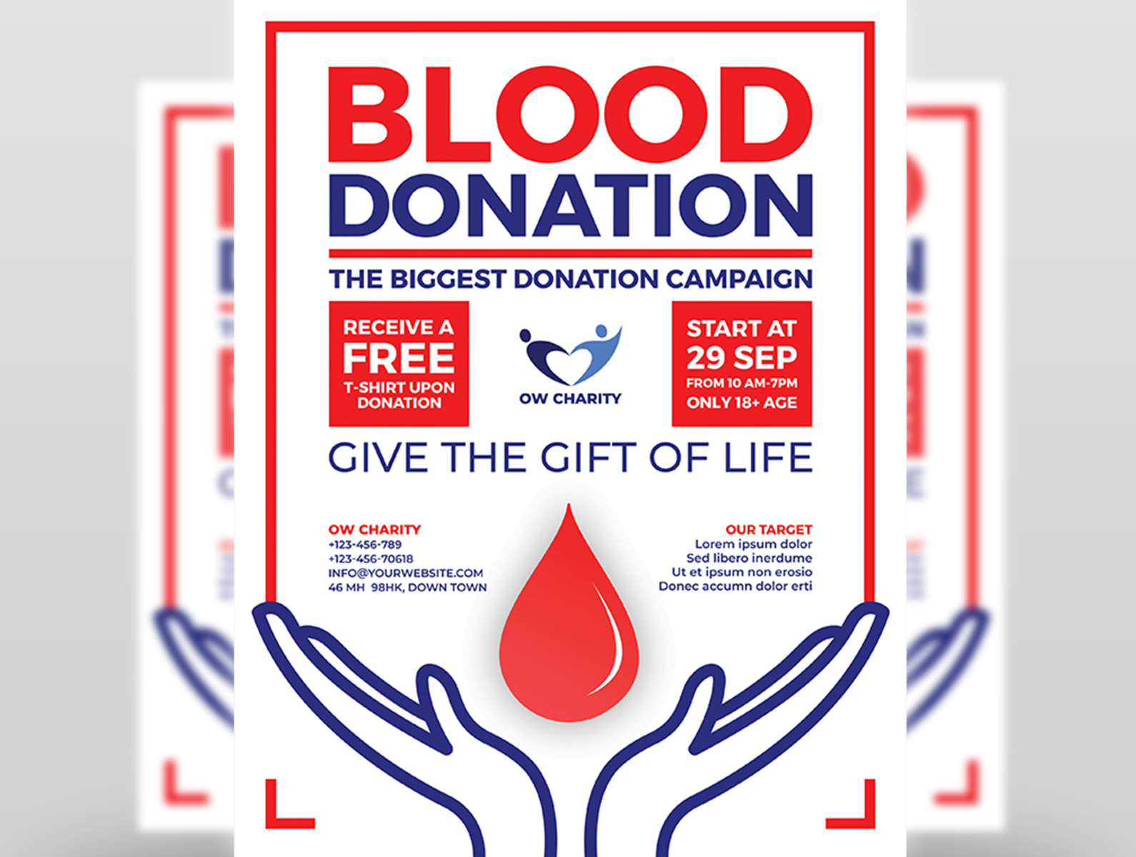 Blood Donation Flyer Template Free Download