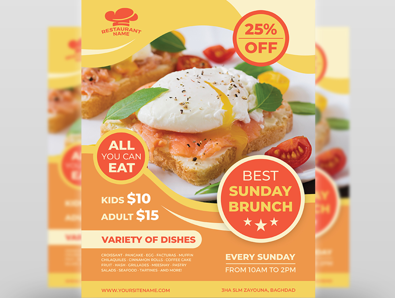 Sunday Brunch Flyer Templates by OWPictures on Dribbble