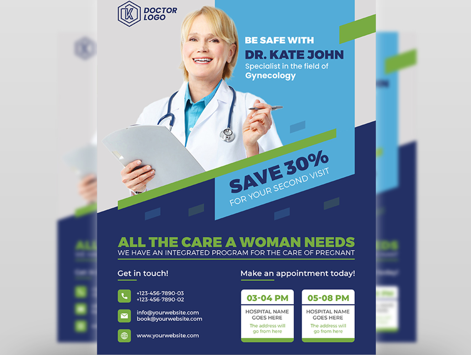 Medical Doctor Flyer Template by OWPictures on Dribbble