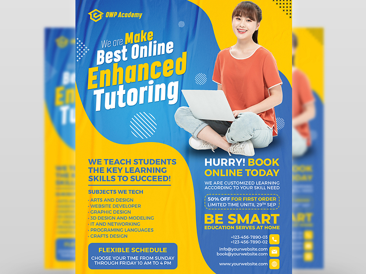 E-Learning Services Flyer Template by OWPictures on Dribbble