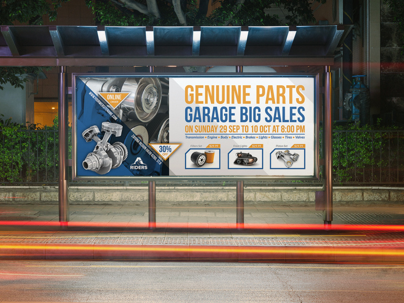 Auto Parts Billboard Template by OWPictures on Dribbble