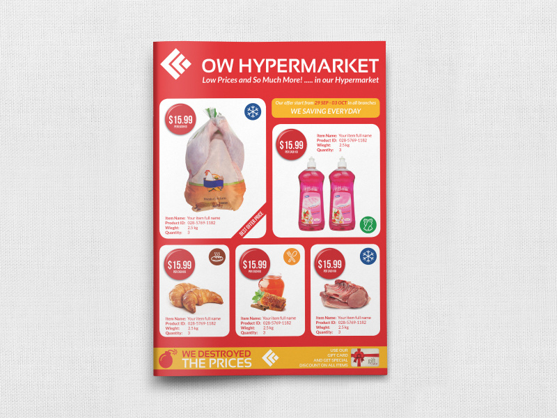Supermarket Catalog Brochure Template by OWPictures on Dribbble