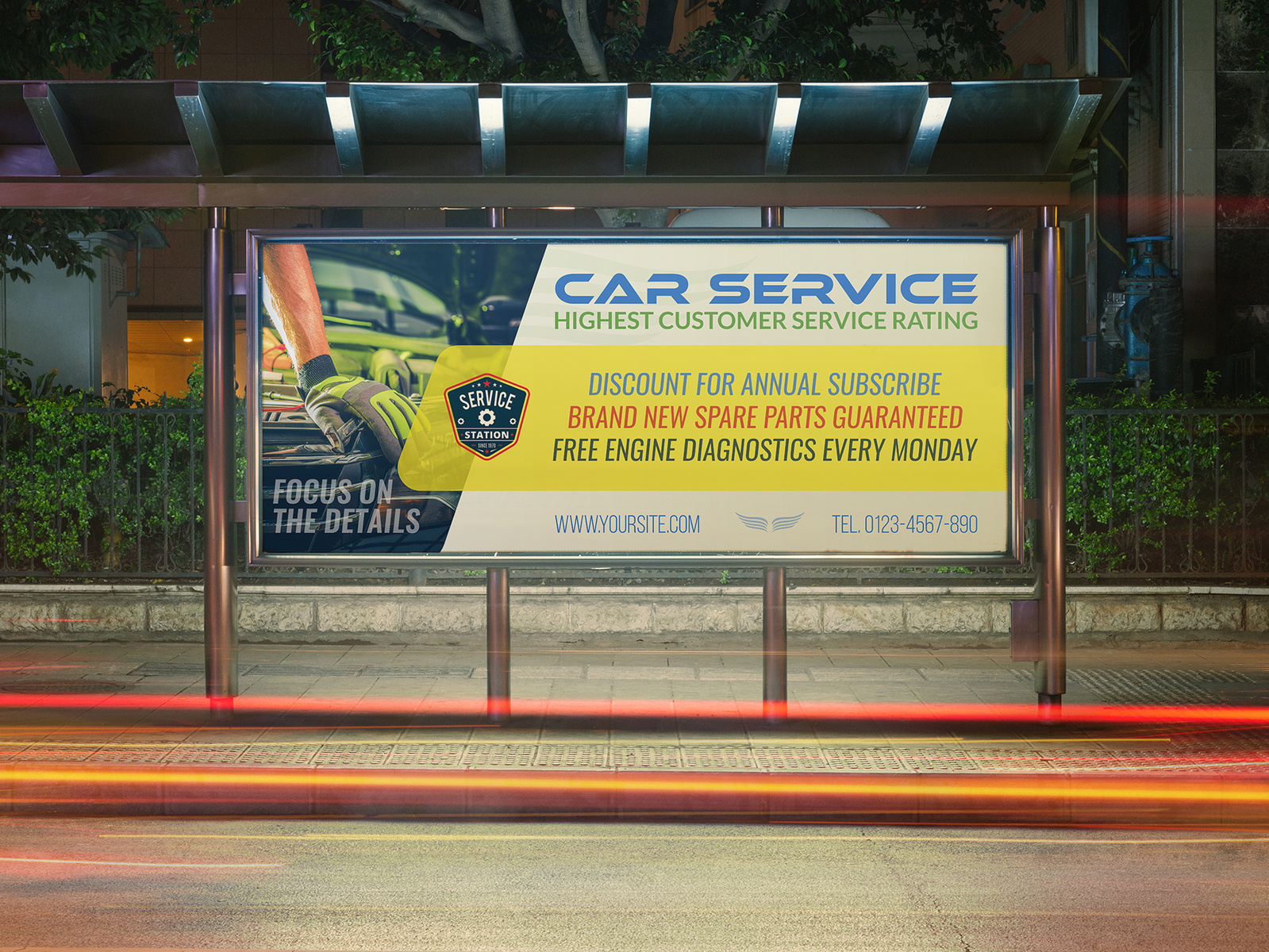 Car Service Billboard Template by OWPictures on Dribbble