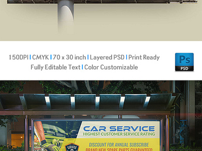 Car Service Billboard Template by OWPictures on Dribbble
