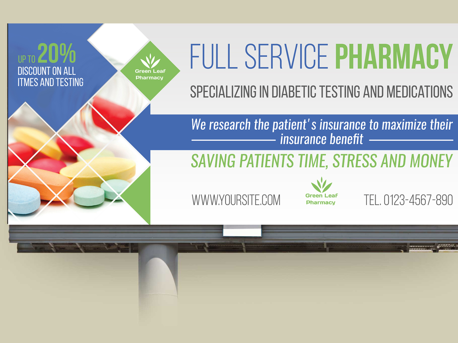 Pharmacy Billboard Template by OWPictures on Dribbble