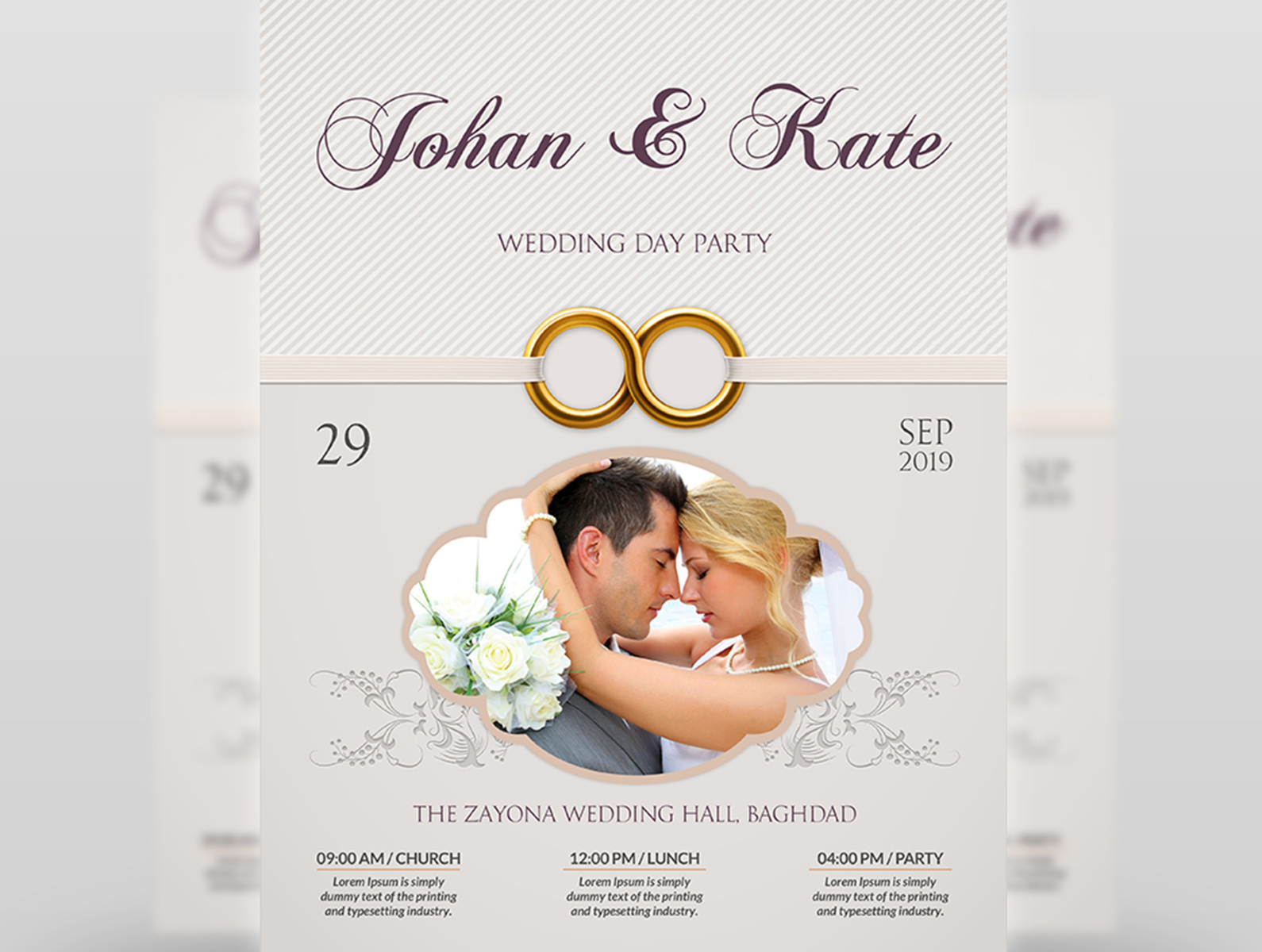 Wedding Party Flyer Template by OWPictures on Dribbble
