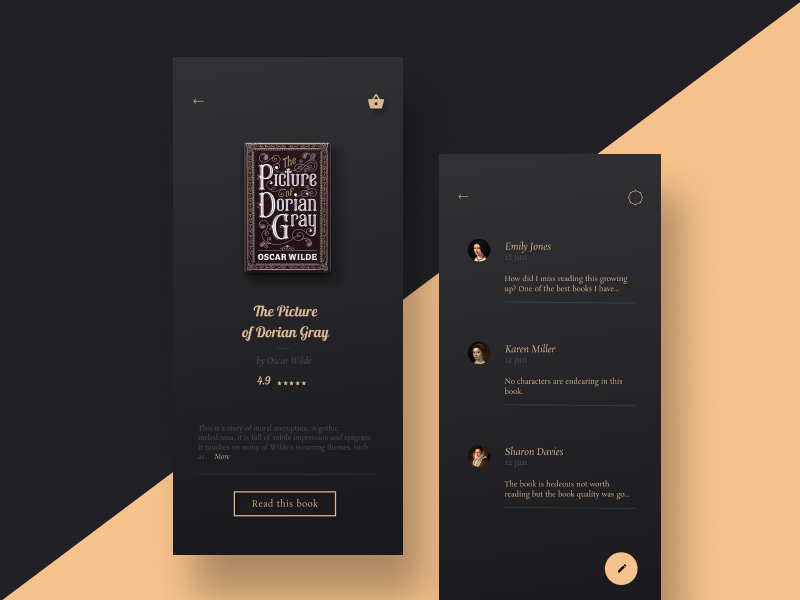 Book app design by Vlad Tipaylo on Dribbble