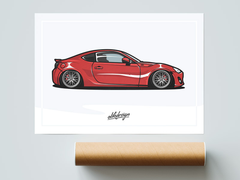 Artwork Poster Toyota GT86 by Oliver Kehl on Dribbble