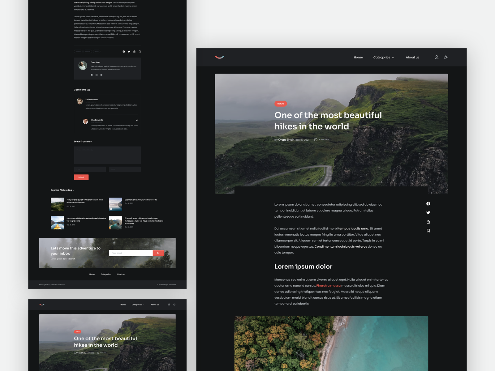 Blog Concept - Single post page by Robert Bacik on Dribbble
