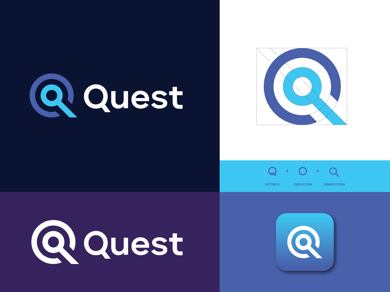 Quest - Logo Concept ( Letter Q + Circle + Search Icon ) by Sanaullah ...