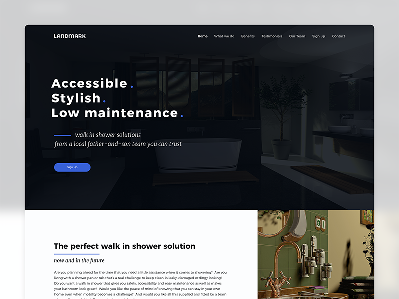 Landmark: Web Landing Page by Burhan Khawaja on Dribbble