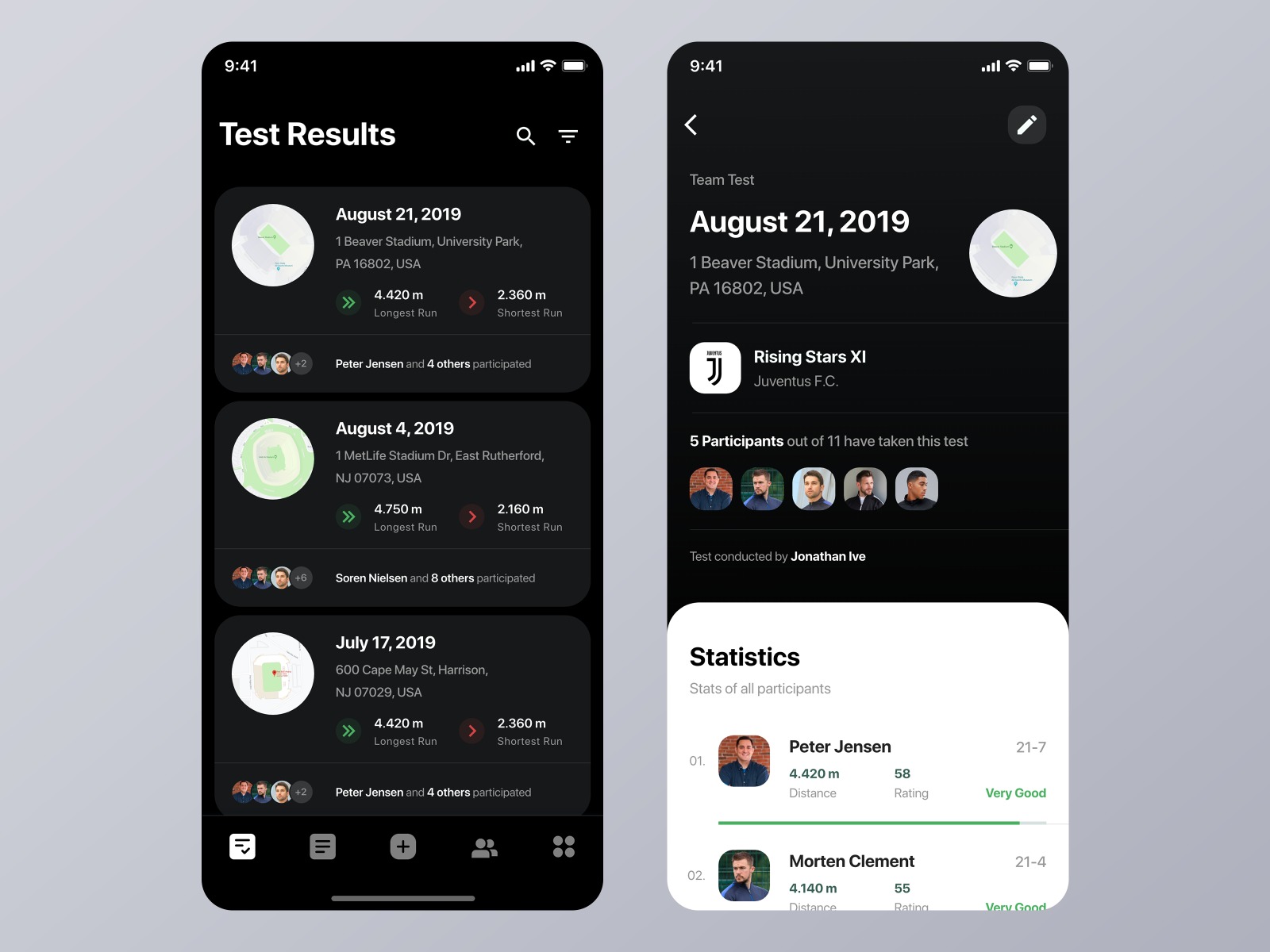 Beep Test UI by Burhan Khawaja on Dribbble