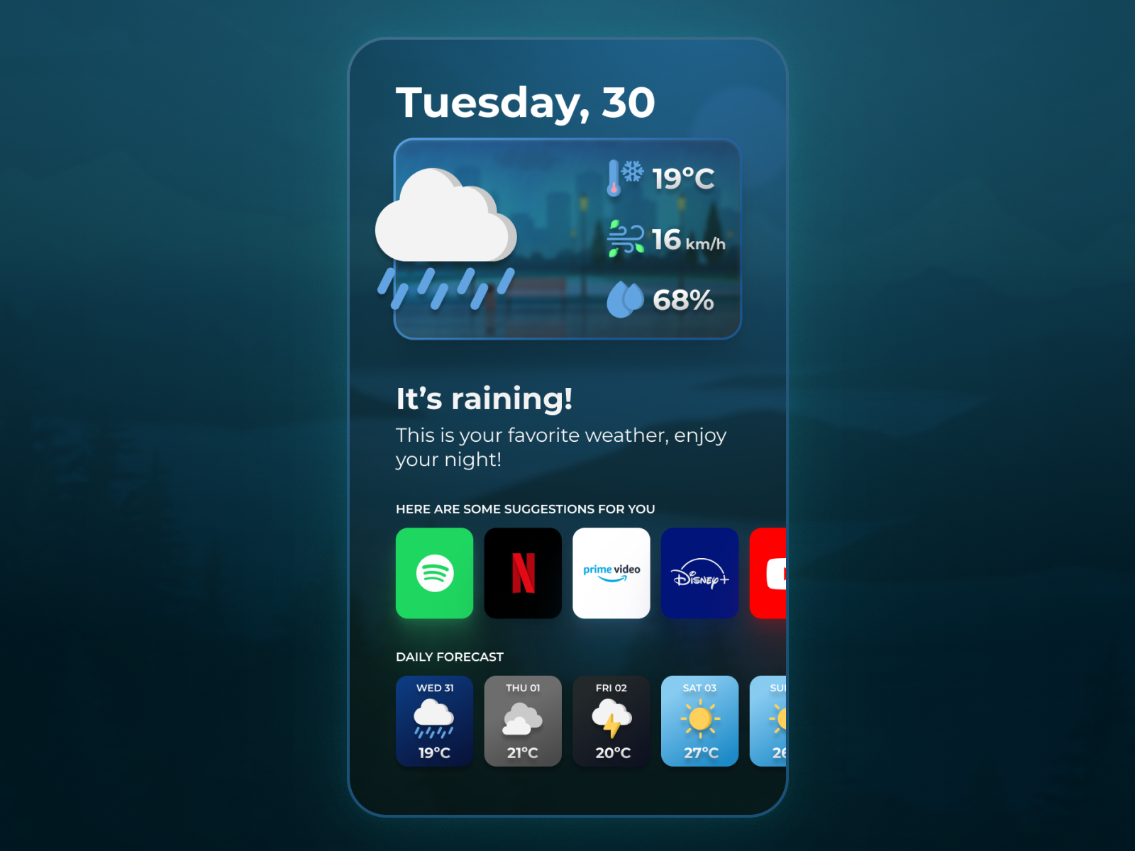 Weather App by Vinicius Eduardo on Dribbble