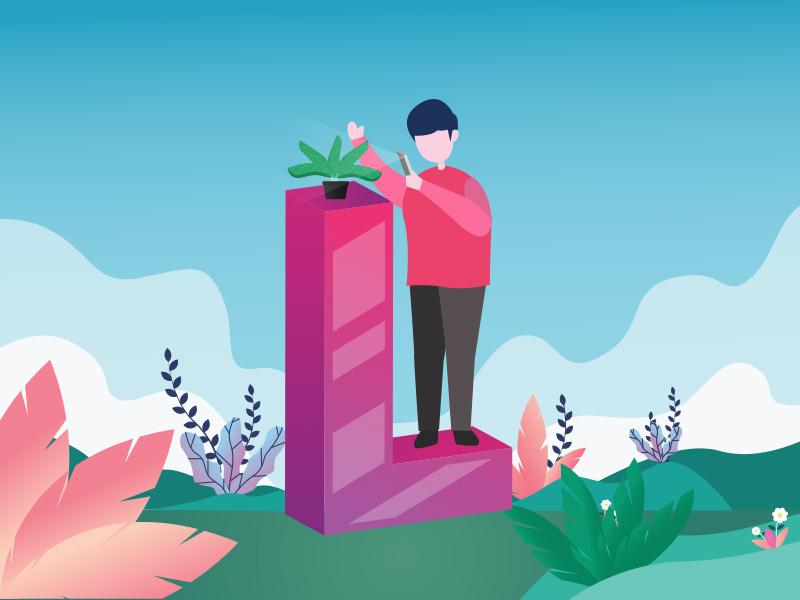 illustration L ,for initial "L" dribbble by Hamdun Muhammad on Dribbble