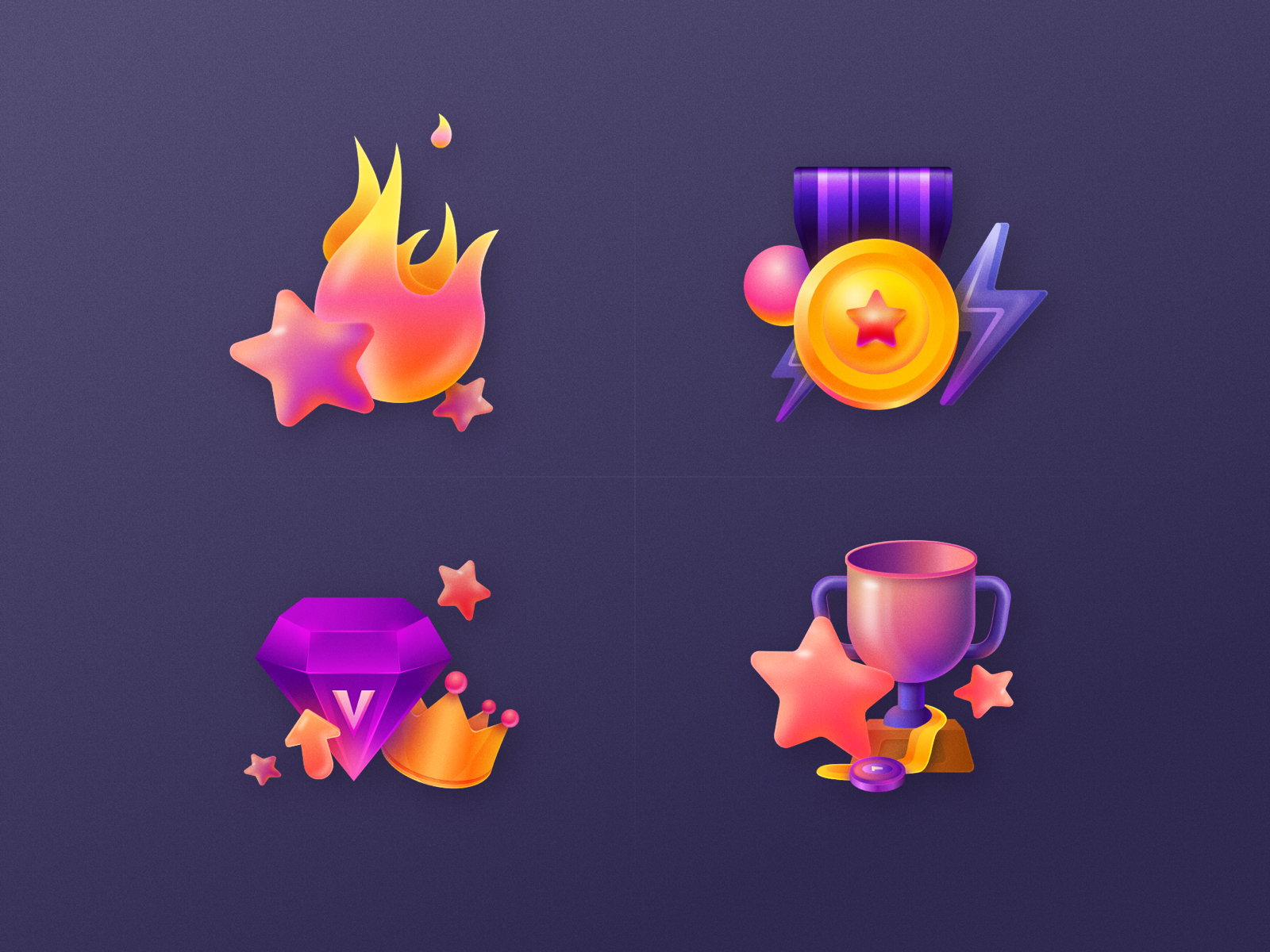4~icons by L-xun on Dribbble