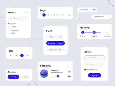 Selection UI Components by Karthikraja on Dribbble
