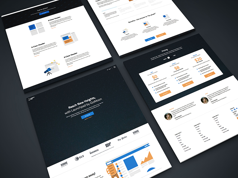 Launchpad - A SaaS website template by Andreas Uneby on Dribbble