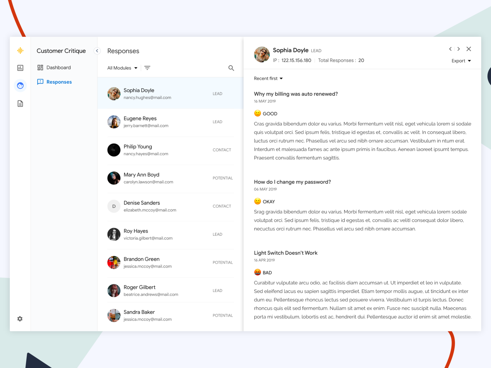 Customer Feedback by Veerappa Samy on Dribbble