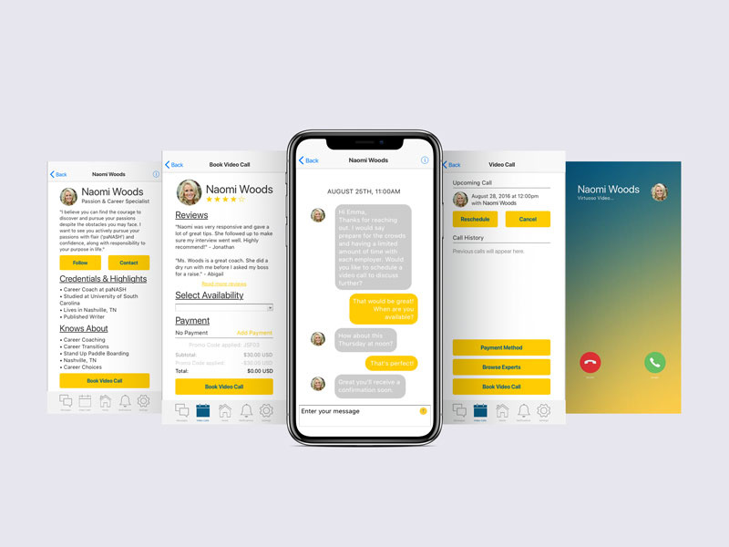 Virtuoso - Connecting with an expert by Virginia Yu on Dribbble