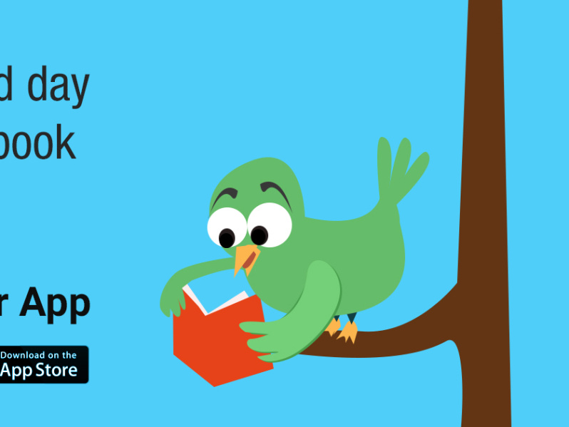bird reading book by George Abhilash on Dribbble