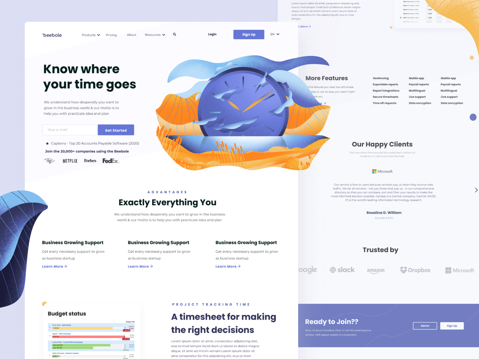 Beebole - Best time tracker available by Luke Zembrzuski on Dribbble